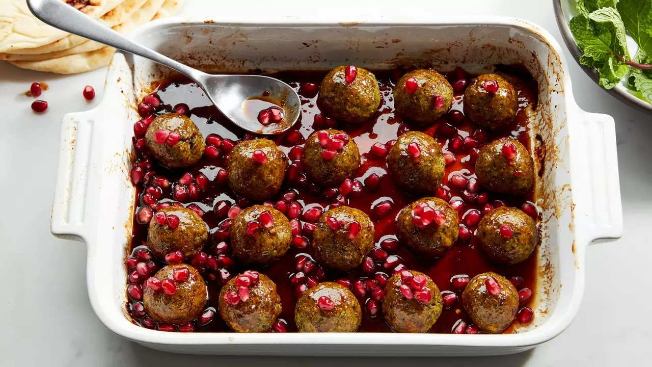 Pistache en granaatappel Meatballs