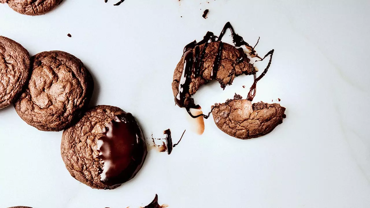Biscoitos com cobertura de chocolate–Crème Fraîche