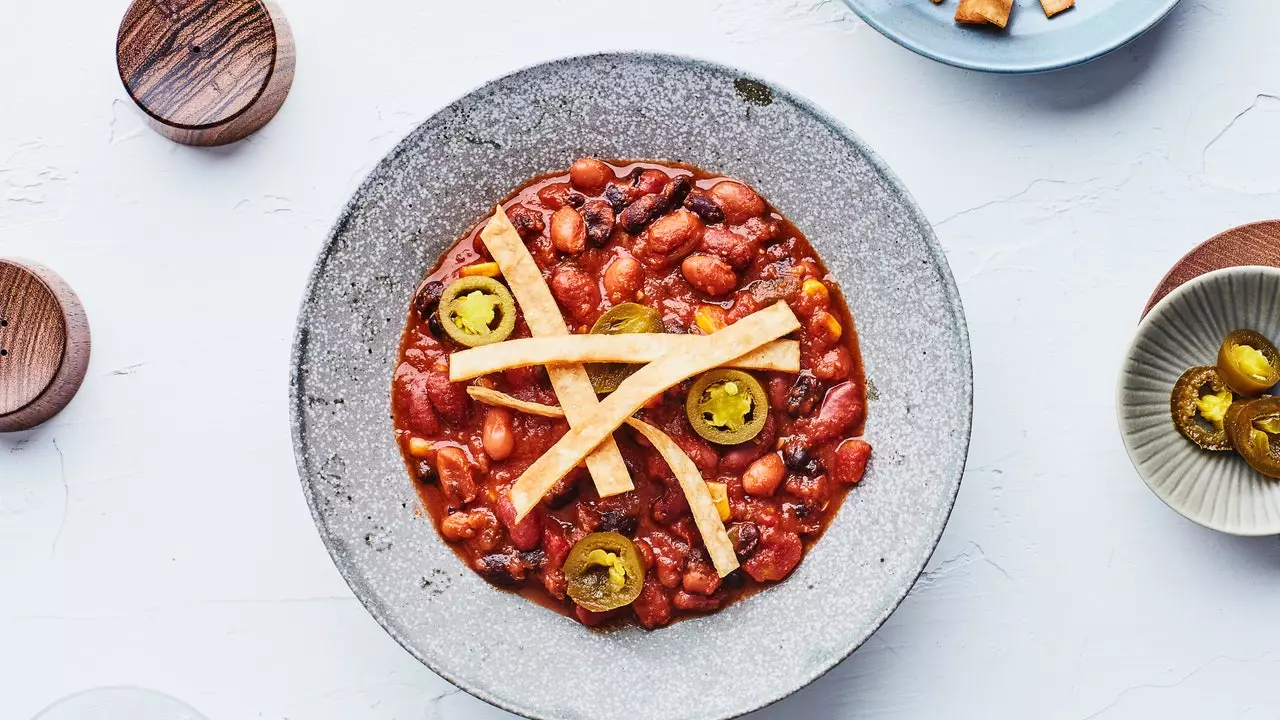 Chili végétarien aux trois haricots