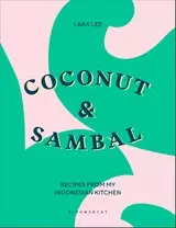 die omslag van Coconut & Sambal met 'n pienk en groen grafiese patroon