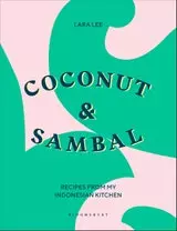 муқоваи Coconut & Sambal бо намунаи графикии гулобӣ ва сабз