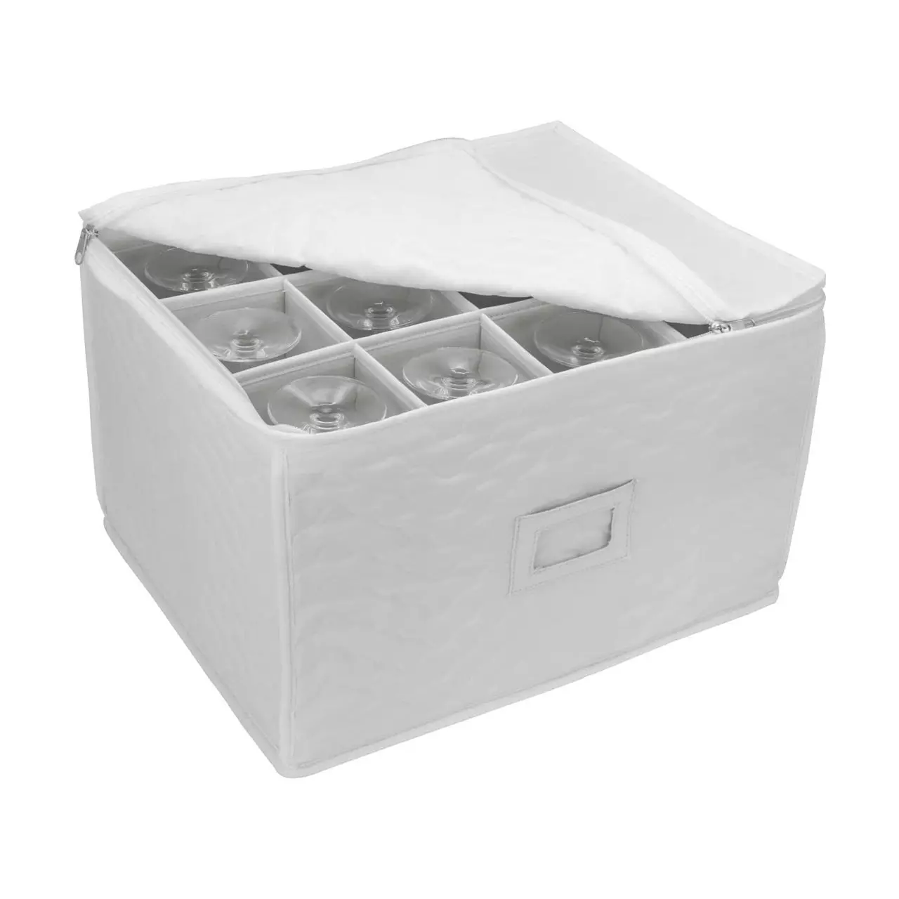 Sorbus Stemware Storage Chest - Dividers کے ساتھ Deluxe Quilted Case۔