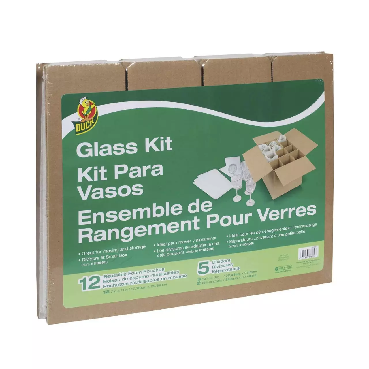 Duck Brand Glass Kit Roinnteoirí Corrugate.
