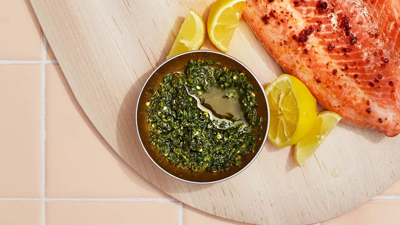 Gegrillte Serrano Salsa Verde