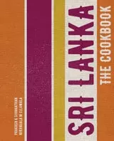 Обкладинка Шрі-Ланки: Кулінарна книга з помаранчевими, пурпуровими та жовтими смугами.