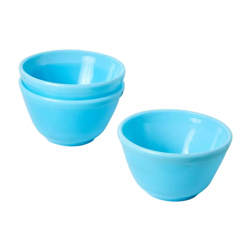 Foto fan stapels Blue Mosser-bowls.