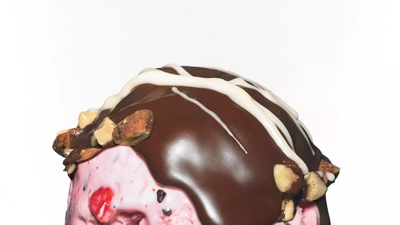 Dark-Chocolate-Dipped Cherry Ice Cream Cones