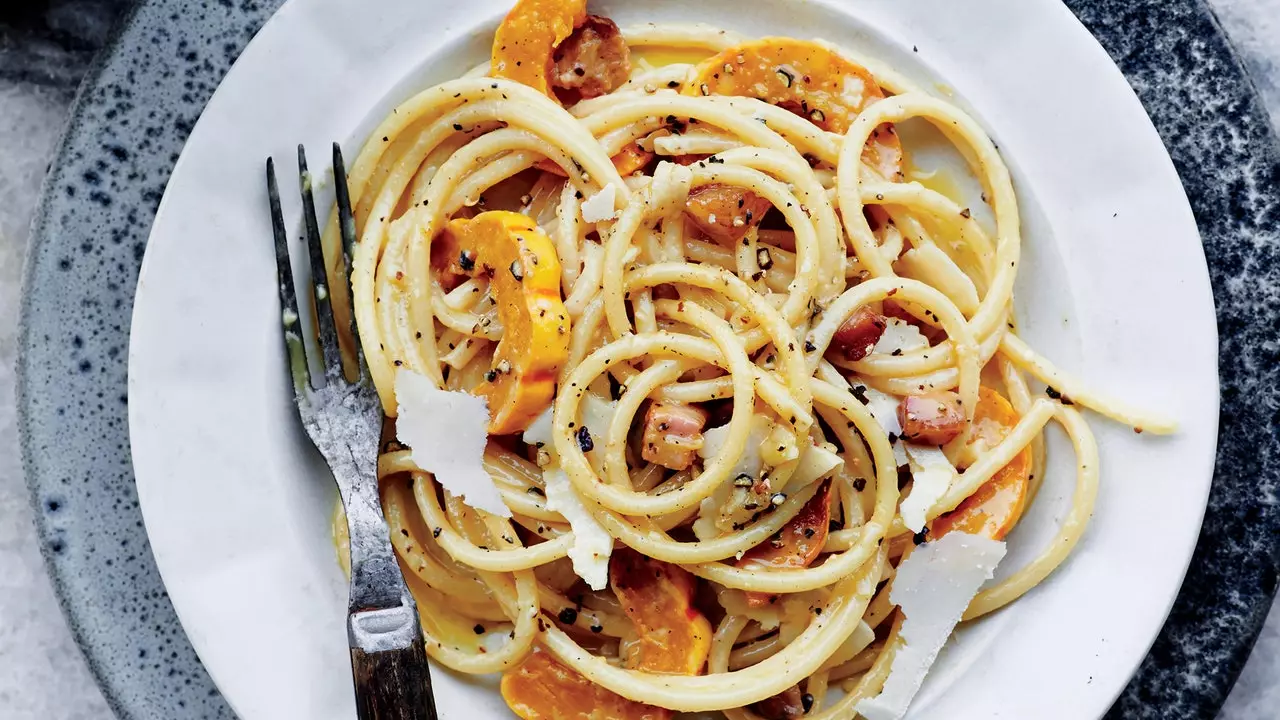 Delicata Squash Carbonara