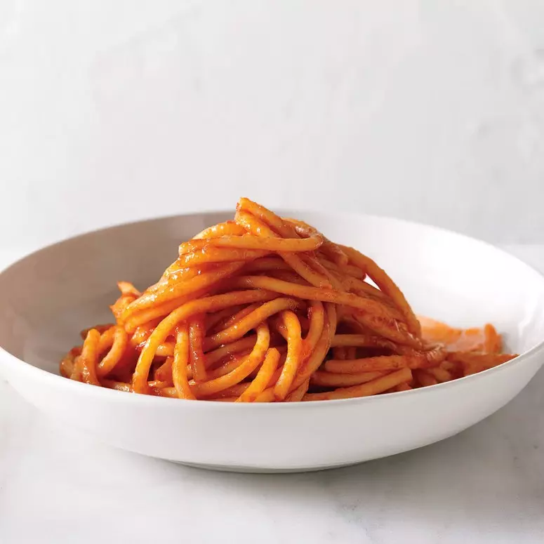 Na obrázku může být špagety a těstoviny