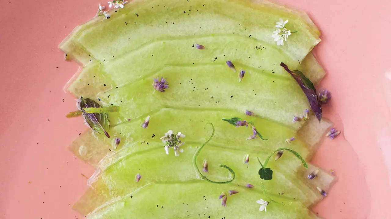 Melonen-Carpaccio mit Limette