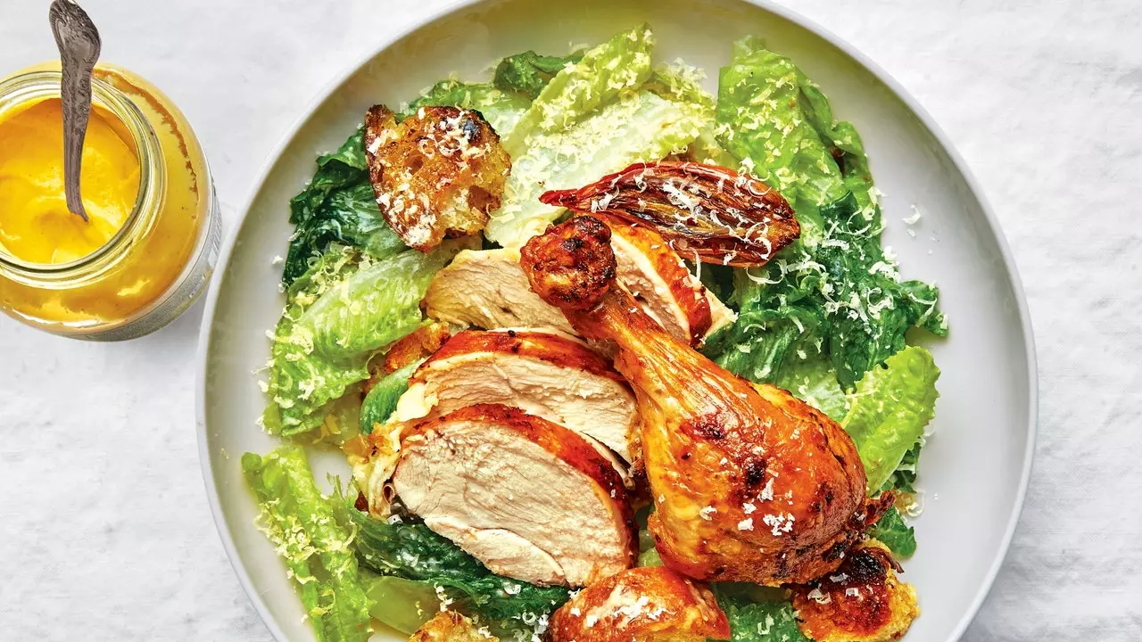 Salad Qeyser Roast Chicken