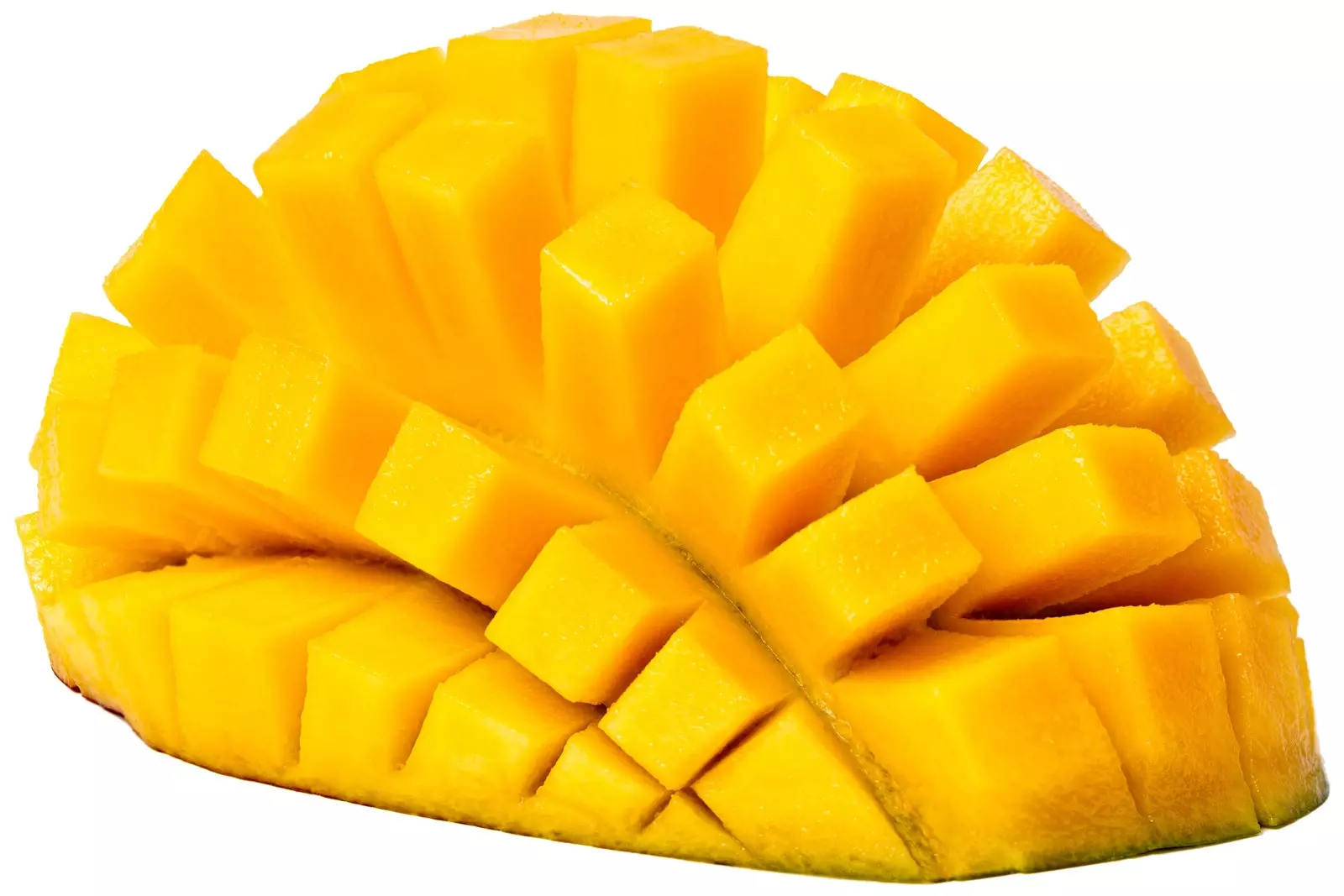 Foto de mango tranĉita por simili erinacon.