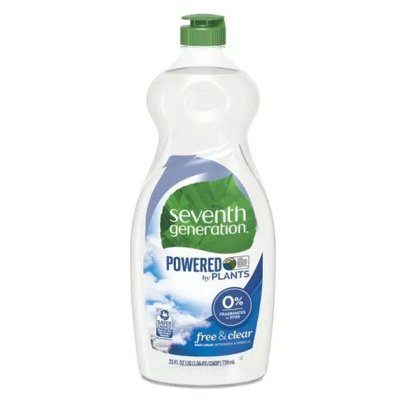 Une photo du savon à vaisselle Free & Clear de Seventh Generation.