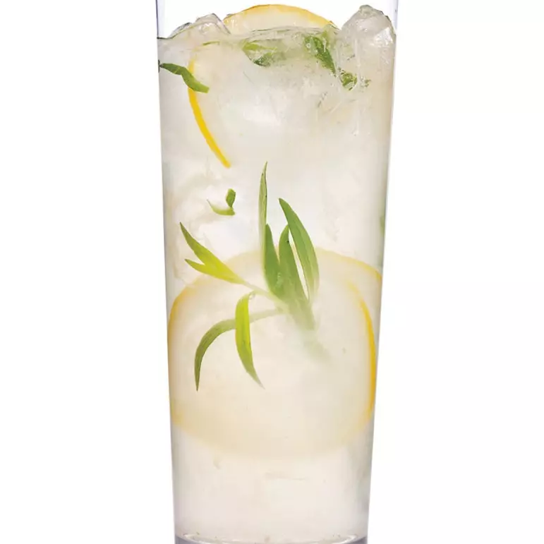 Afbeelding kan het volgende bevatten Drink Limonade Drank Cocktail Alcohol Melk en Mojito