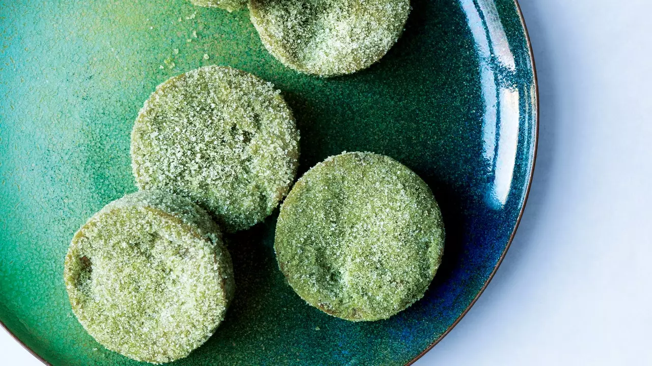 Matcha-hvid chokolade sukker cookies