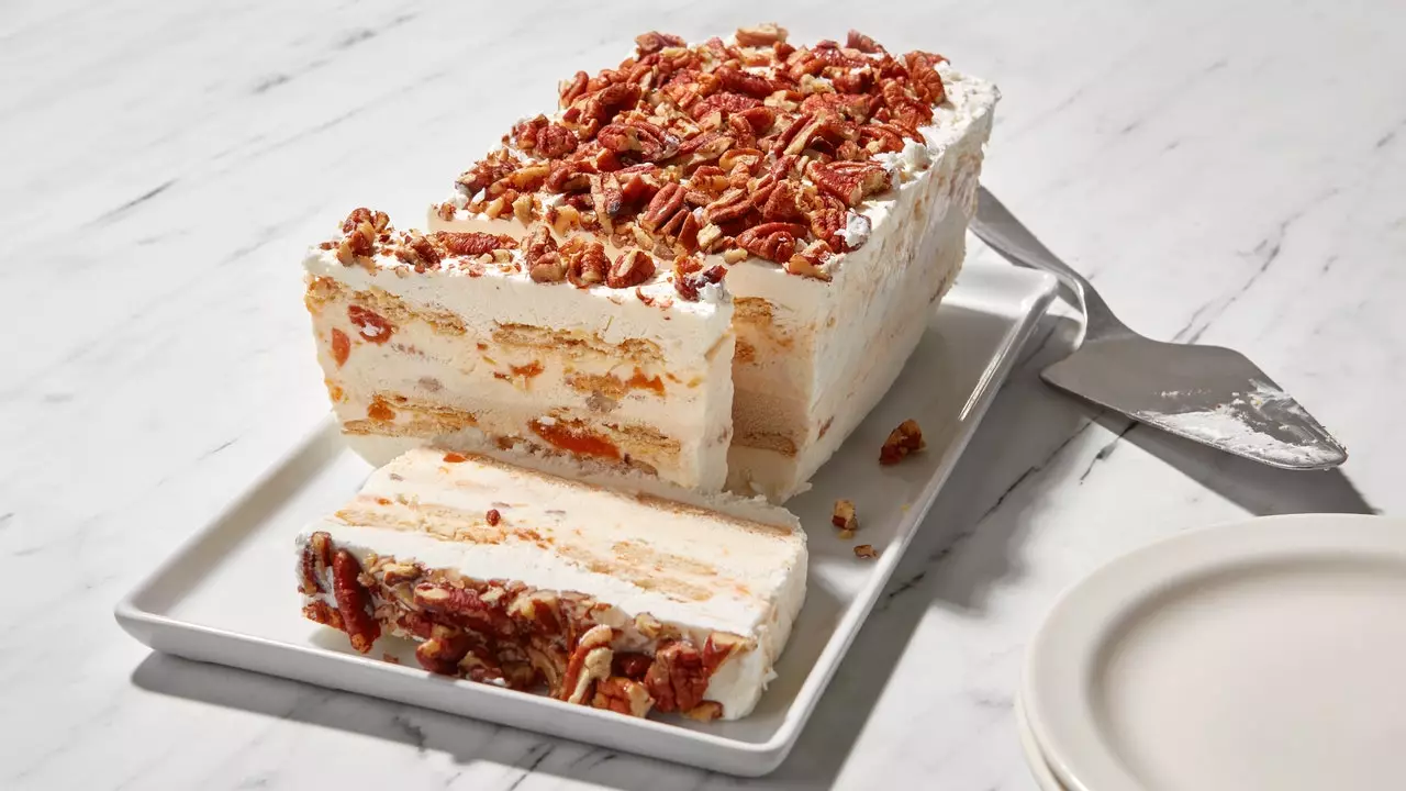 Perekisi le Butter Pecan Ice Cream Icebox Cake