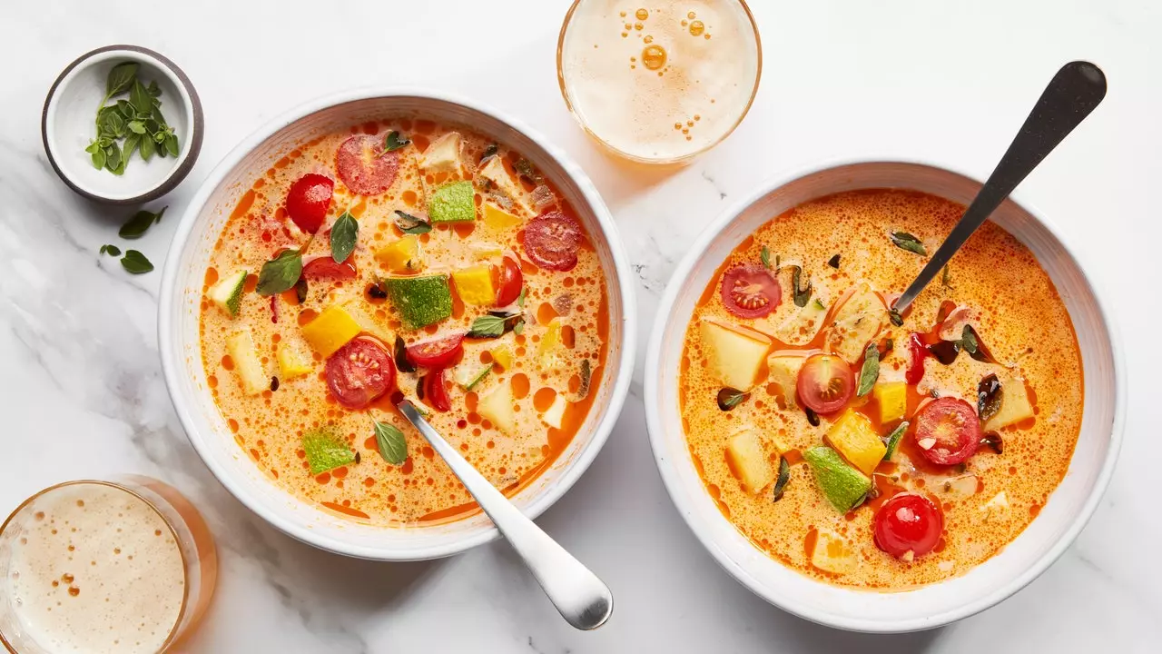 Sup Kentang, Keju dan Tomato Gaya Sonoran